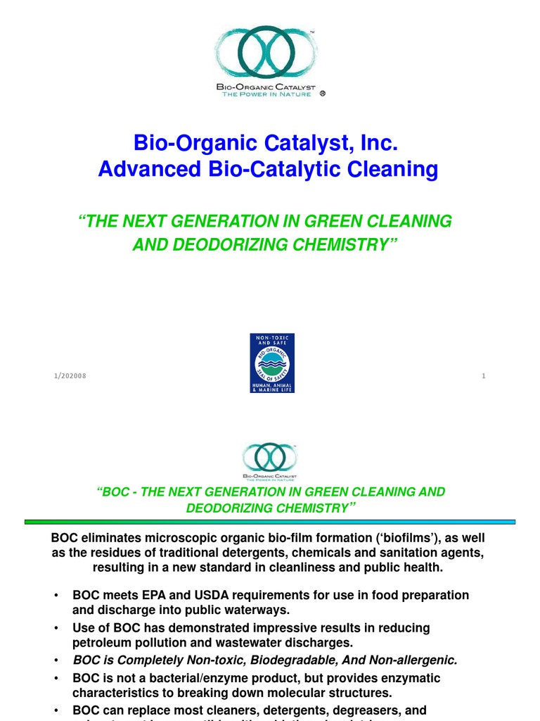 BOC - Cleaning Presentation (Compatibility Mode) | PDF | Biofilm ...