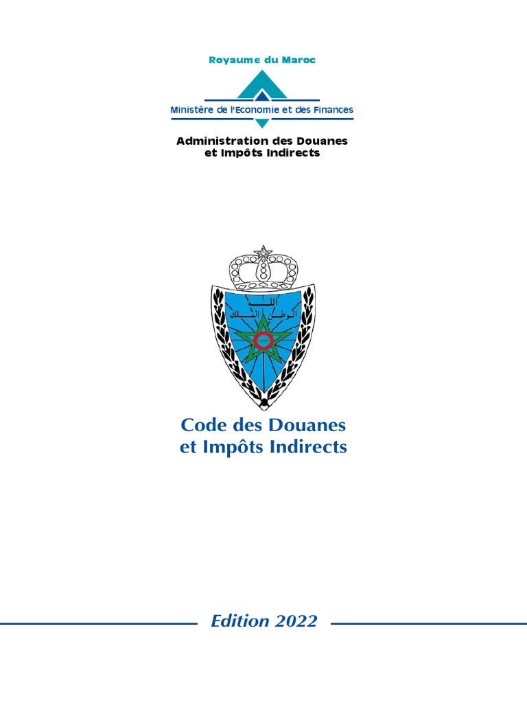 Code Des Douanes Et Impôts Indirects | PDF | Tarif | Impôts