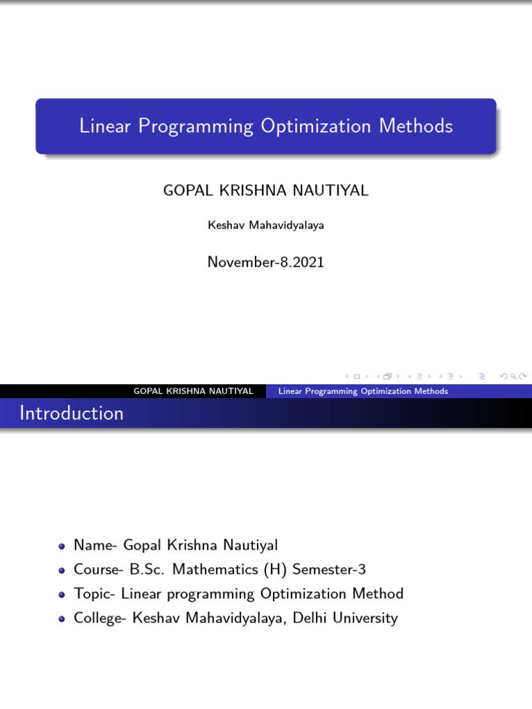 Linear Programming Optimization Method Pdf Linear Programming Mathematical Optimization 1754
