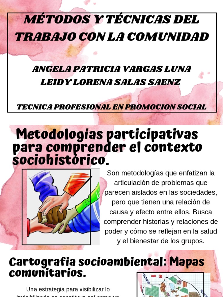 Métodos Participativos en Trabajo Comunitario | PDF | Mapa | Cartografía