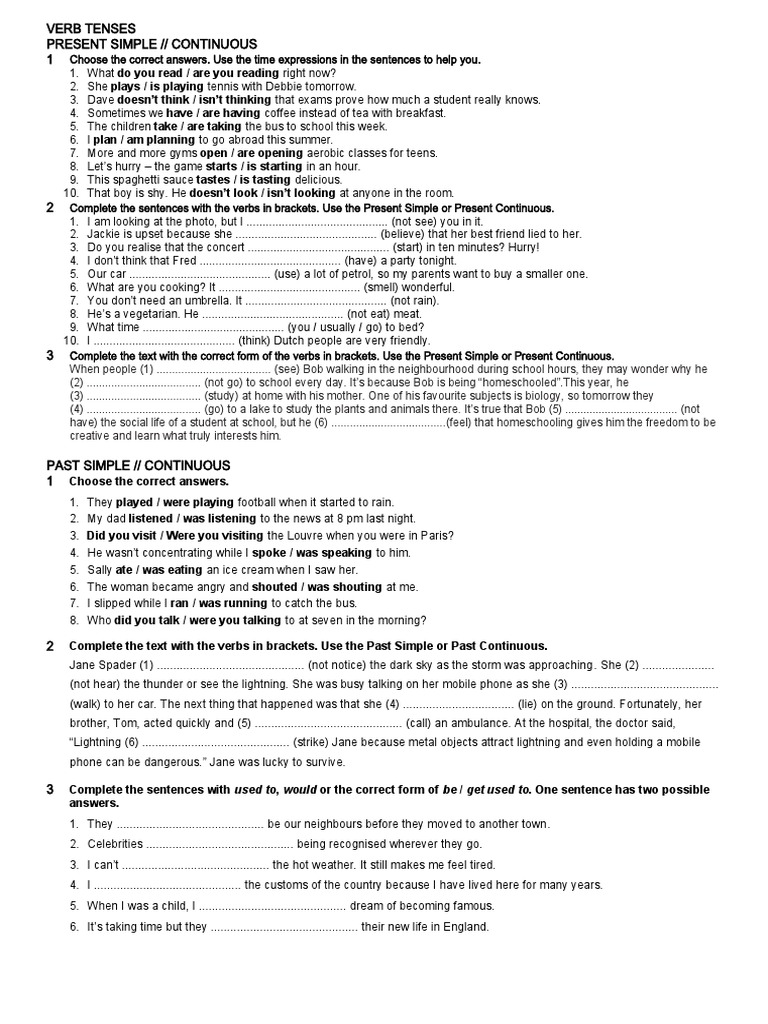present simple-continuous + | PDF