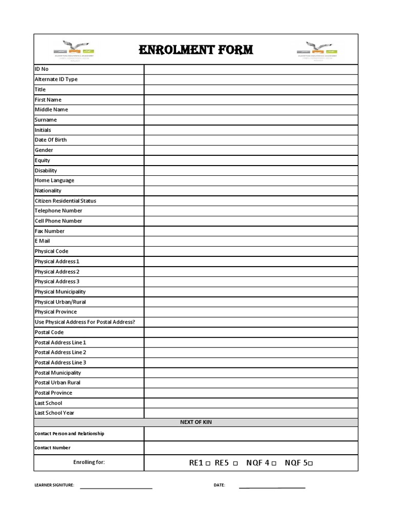 Enrolment Form | PDF