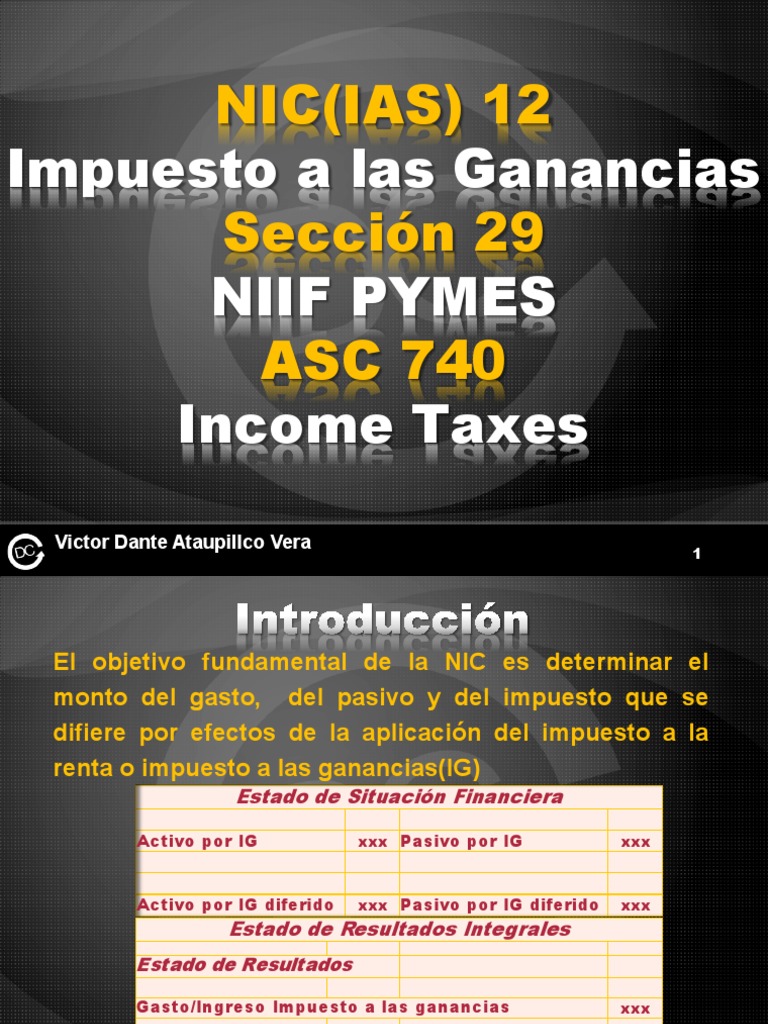 Clase NIC - 12 Lima 02.2022 Entrega | PDF | normas internacionales de ...