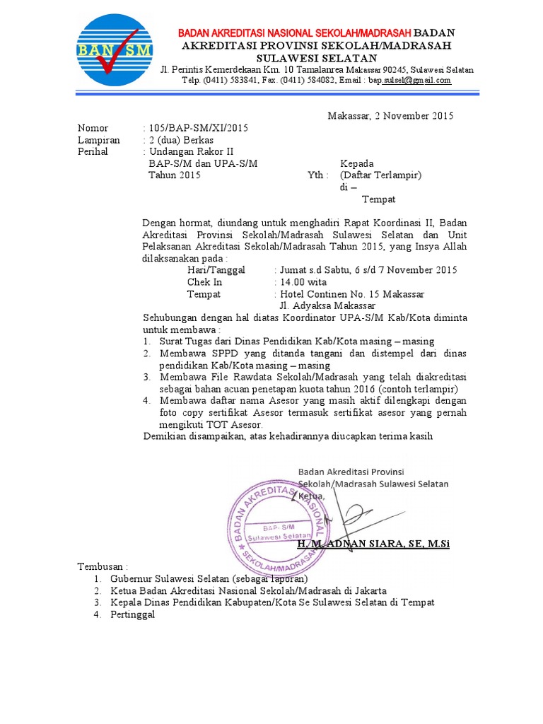 Undangan Rakor 2 | PDF