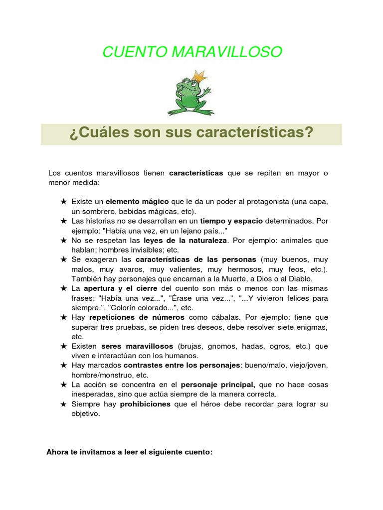 Cuento Maravilloso TP 1er Año | PDF Cuento Maravilloso TP 1er Año | PDF
