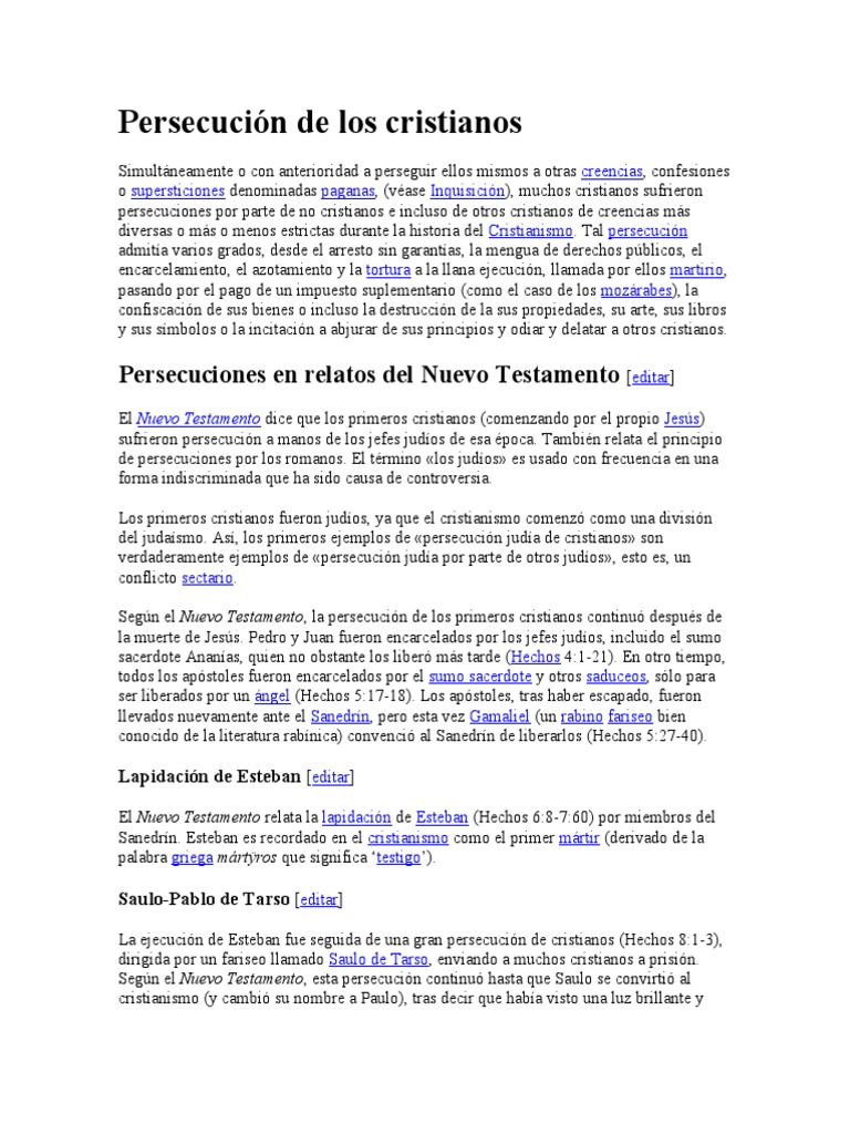 La Historia De La Persecución De Los Cristianos Desde Sus Orígenes