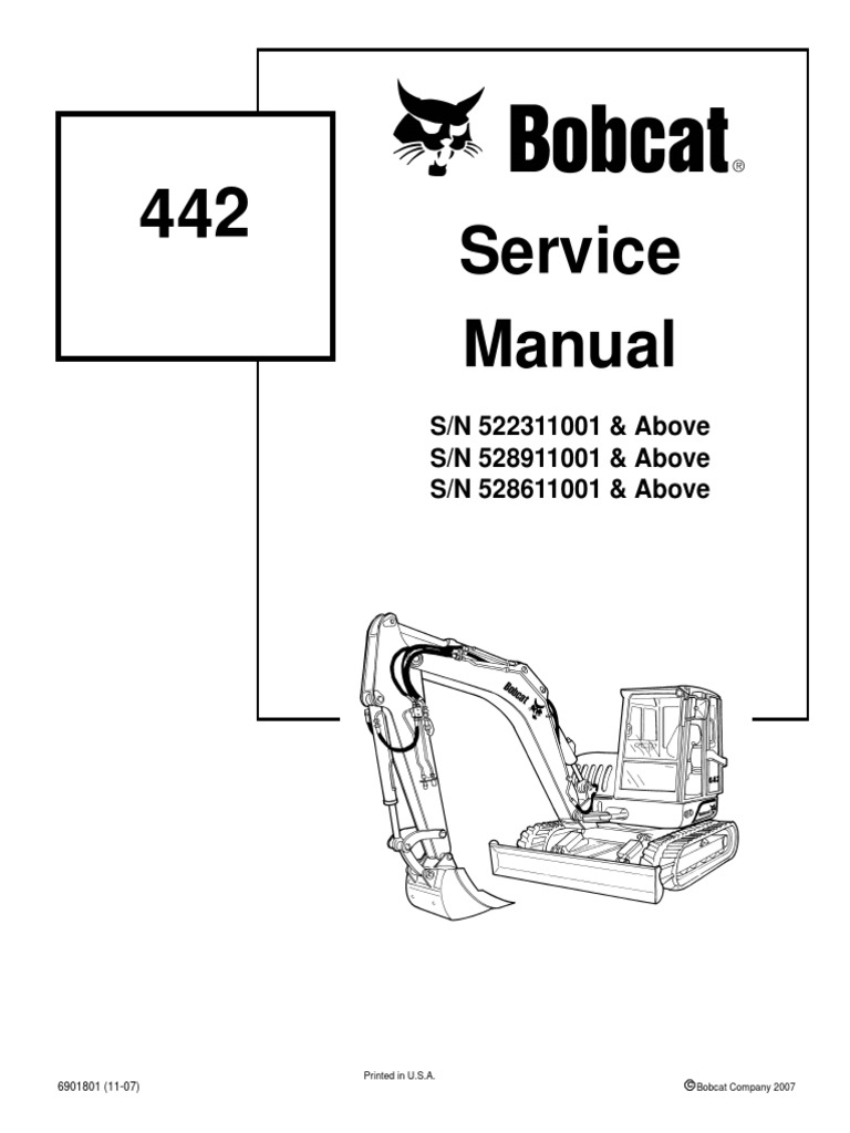 Bobcat 442 | PDF | Piston | Pump