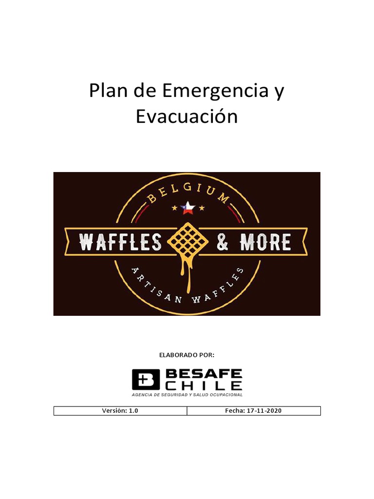 PLAN DE EMERGENCIA v2 Waffles and More | PDF | Temblores | Peligros