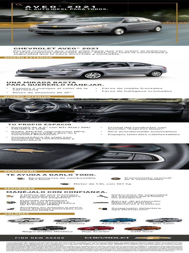 Aveo 2023 | PDF | Coche | Carros deportivos