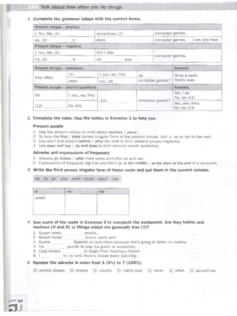 Beyond A2 Workbook Pg8 | PDF | Adverb | Verb