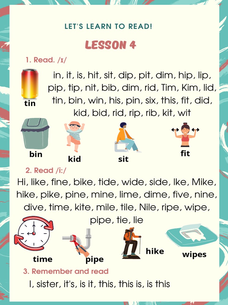 Phonics Reading Lesson 4 | PDF