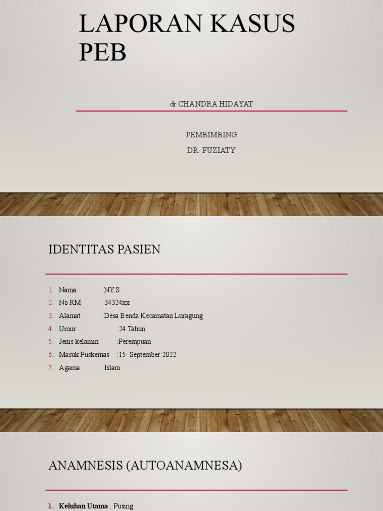 Laporan Kasus PEB Chandra | PDF