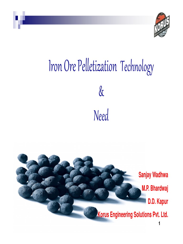 Iron Ore Pelletization Overview | PDF | Iron Ore | Water