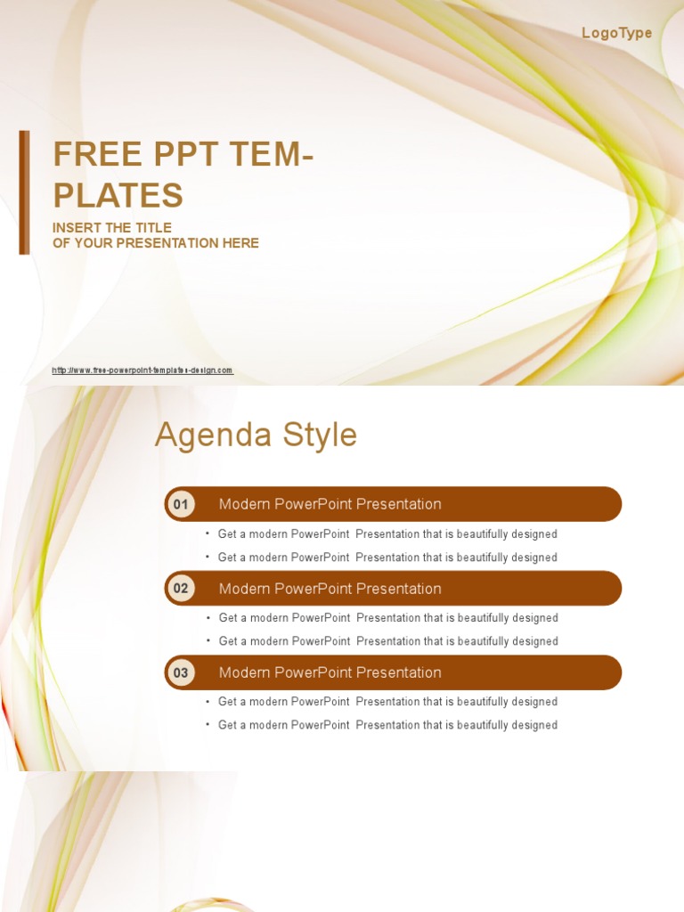 Beautiful Wave Abstract PowerPoint Template | Download Free PDF | Microsoft Power Point ...