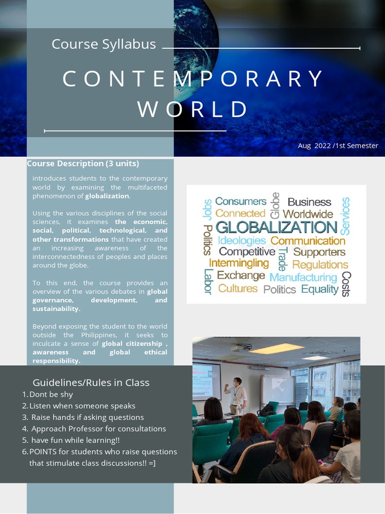 Contemporary World Course Syllabus | PDF | Globalization