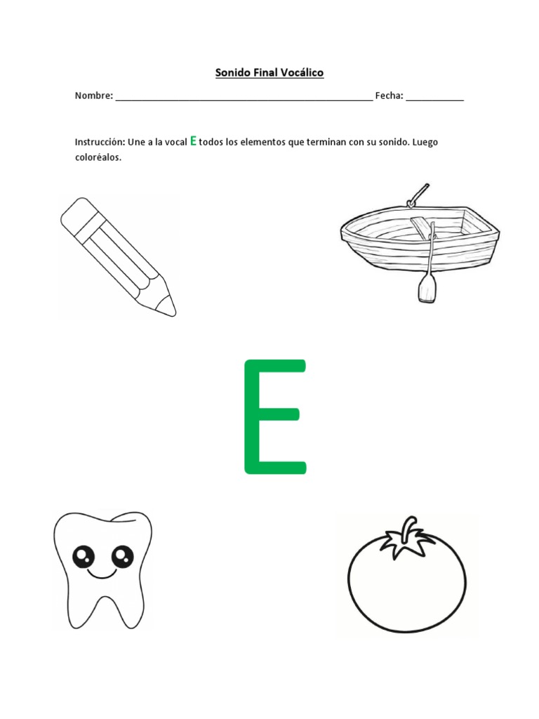 Sonido Final Vocálico | PDF