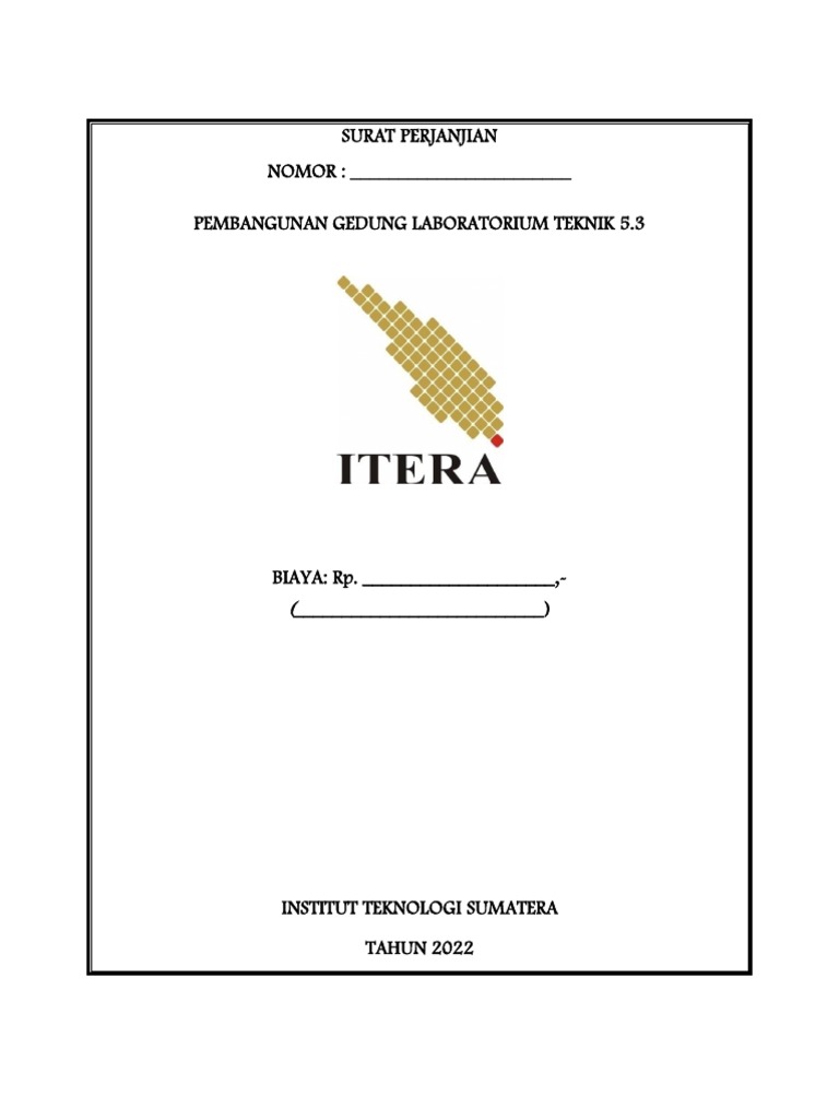 Kontrak Pembangunan Lab ITERA | PDF