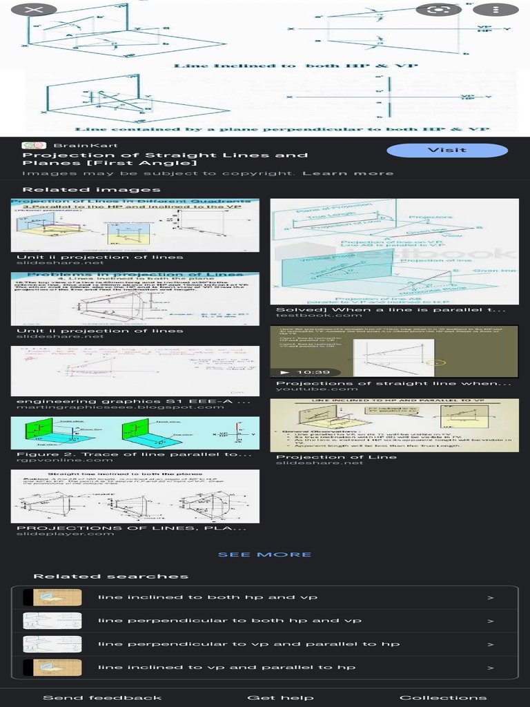 A Line Is Perpendicular To Both The Plane HP and VP Draw The Projection ...