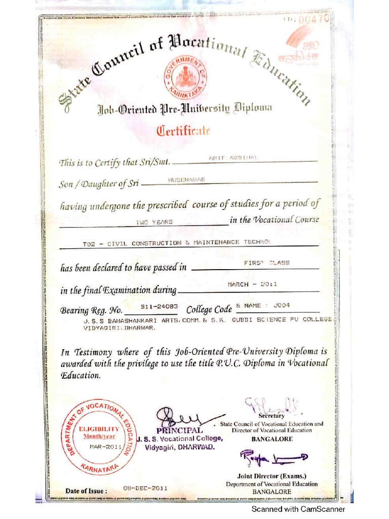 Joc Certificate Pdf