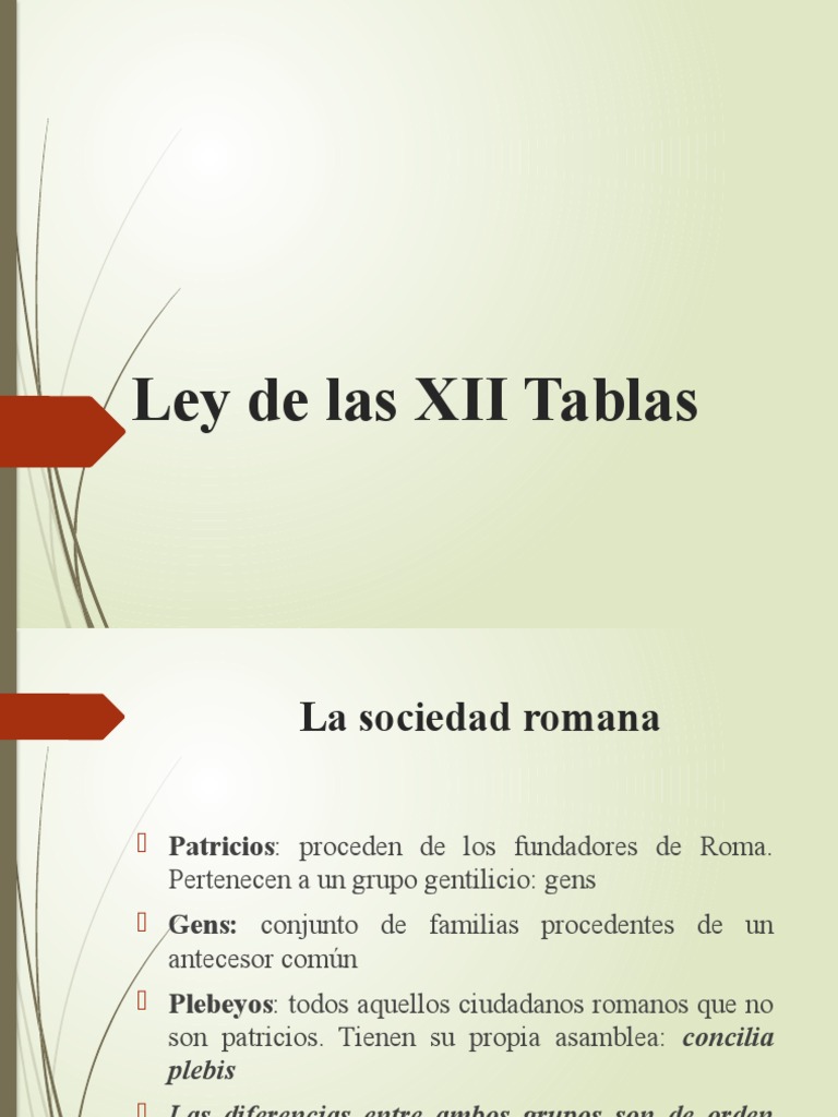 LECCIÓN 4 La Ley de Las XII Tablas | PDF | Ley común | Antiguedad clasica