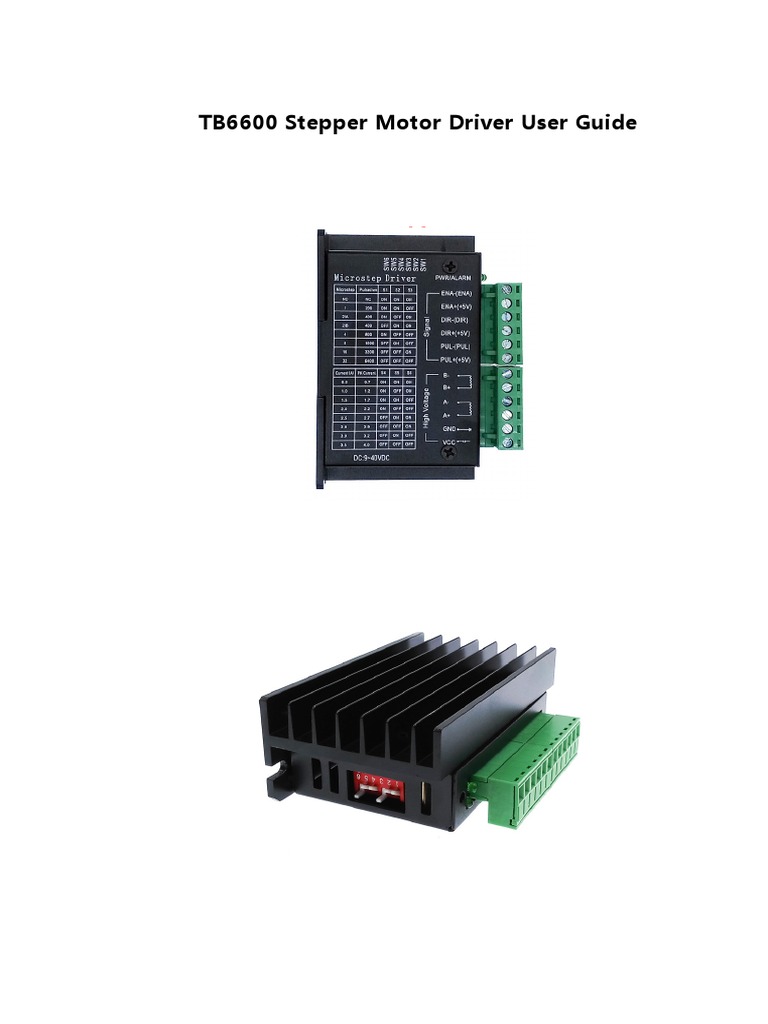 TB6600 User Guide | PDF | Power Supply | Switch