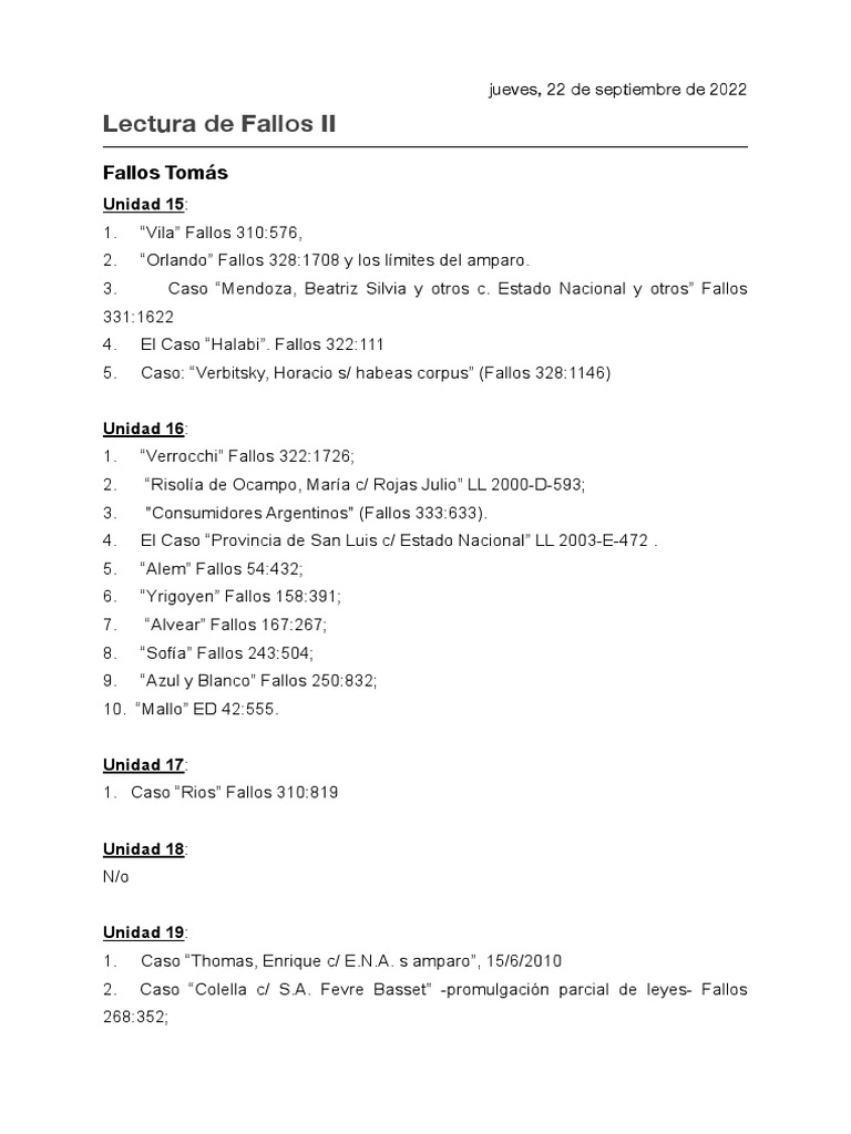 Lectura de Fallos | PDF