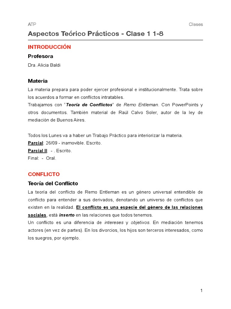 ATP Clases 1-2 | PDF | Conflicto (proceso) | Comportamiento