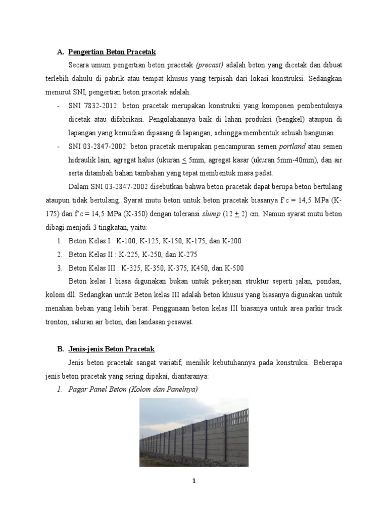 Beton Bertulang Precast | PDF