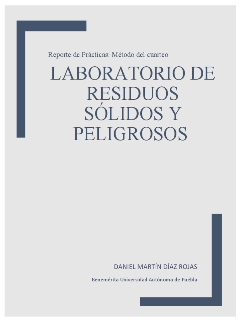 Lab - Residuos Cuarteo | PDF | Residuos | Laboratorios