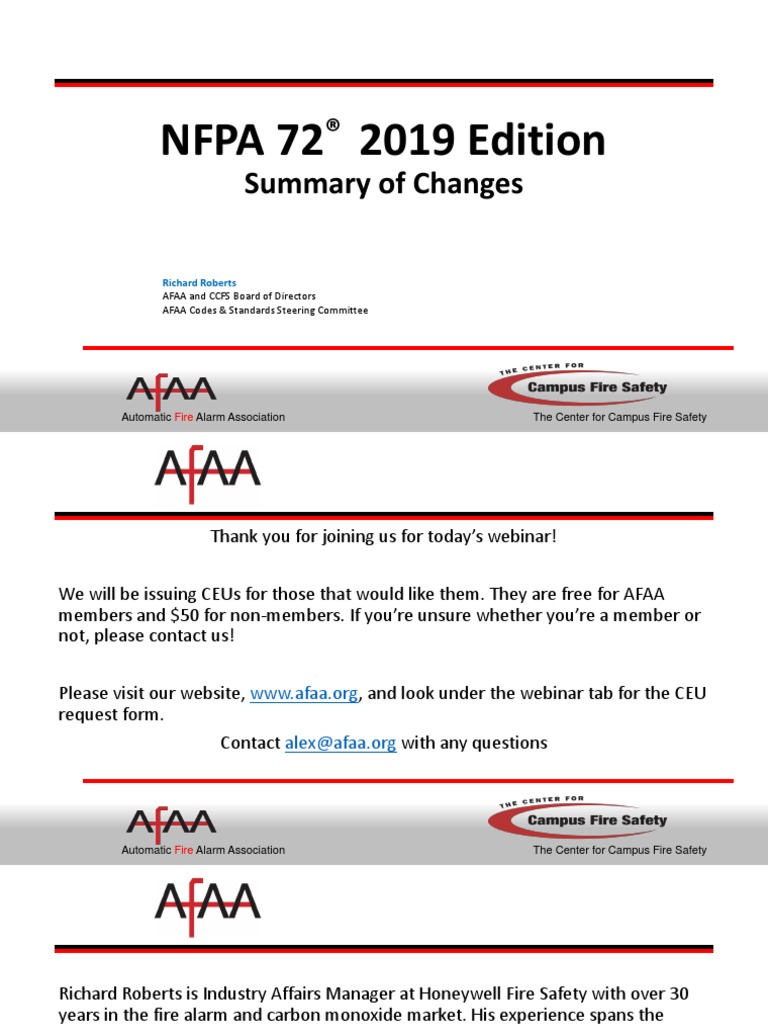 Summary of Changes 2019 Edition of NFPA 72 - FINAL | PDF | Pipe (Fluid ...