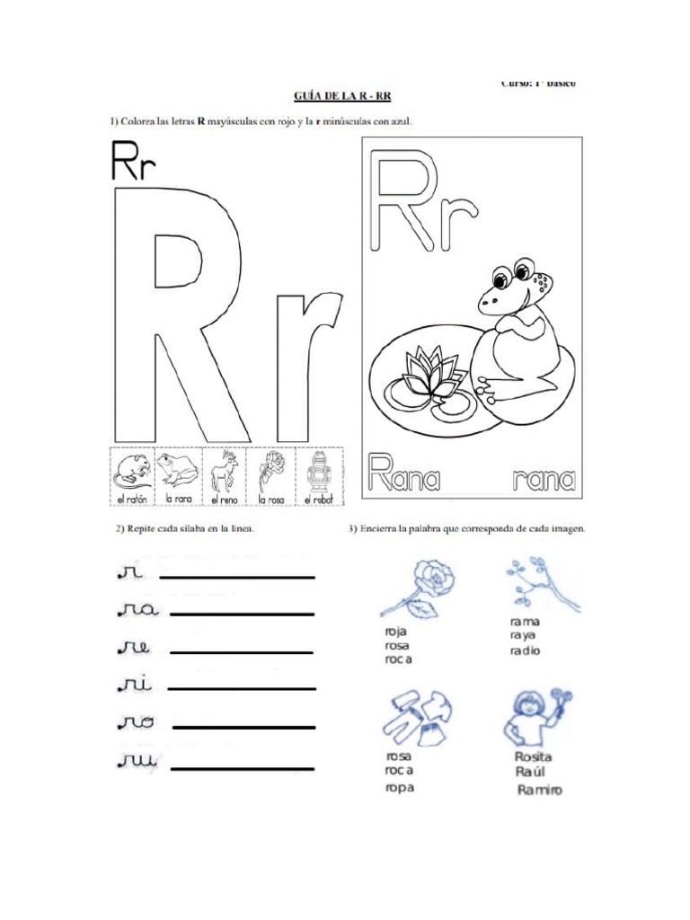 guia de la letra r | PDF