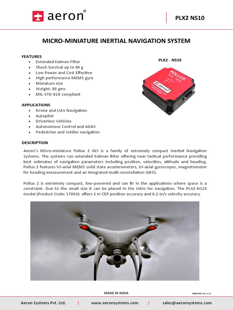 POLLUX2 NS10 DS ARN E v1.1.3 | PDF | Inertial Navigation System ...