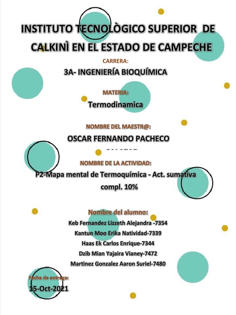 3A IBQ E1 Mapa Mental de La Termoquimica TERMODINAMICA | PDF | Entalpía ...
