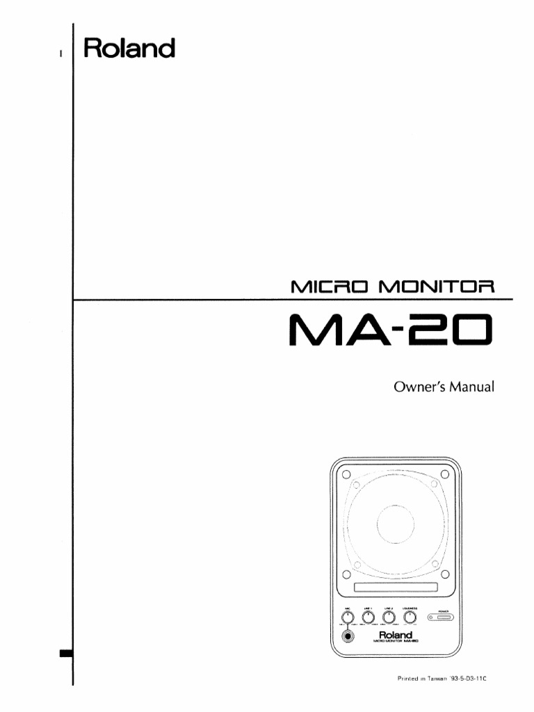 Roland MA-20 | PDF