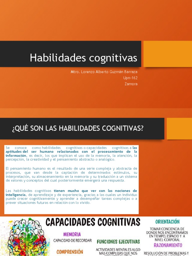 Habilidades Cognitivas y Su Importancia | PDF | Aprendizaje | Memoria