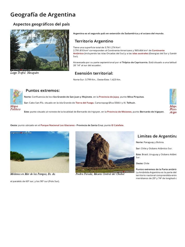 Geografia de Argentina | PDF | Argentina | Clima