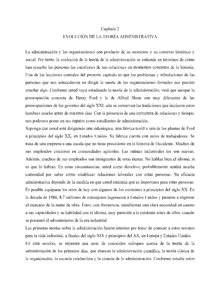 Evolucion de La Teoria Administrativa | PDF Evolucion de La Teoria Administrativa | PDF