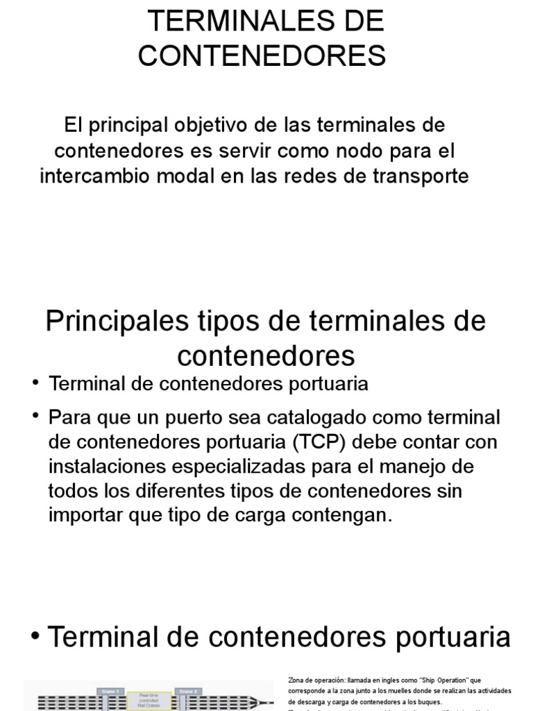 Tipos y Funciones de Terminales de Contenedores | PDF | Industrias de ...