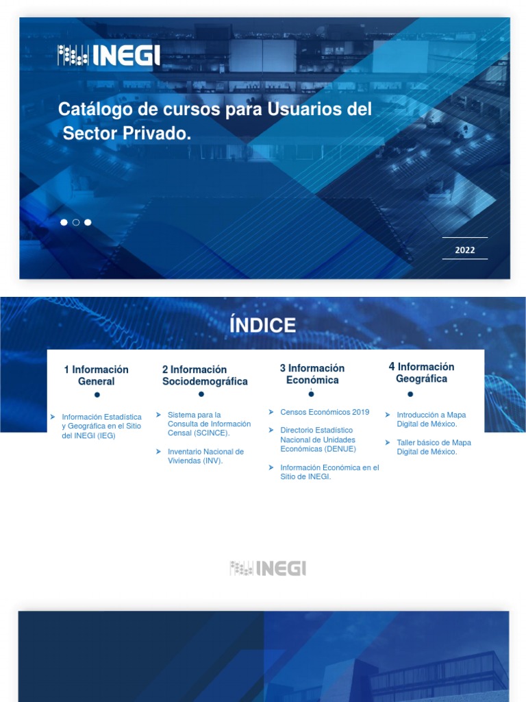 Cursos INEGI para el Sector Privado | PDF | Sistema de información ...