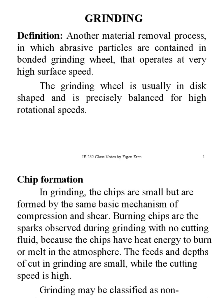 Grinding Process Explained | PDF | Grinding (Abrasive Cutting) | Abrasive