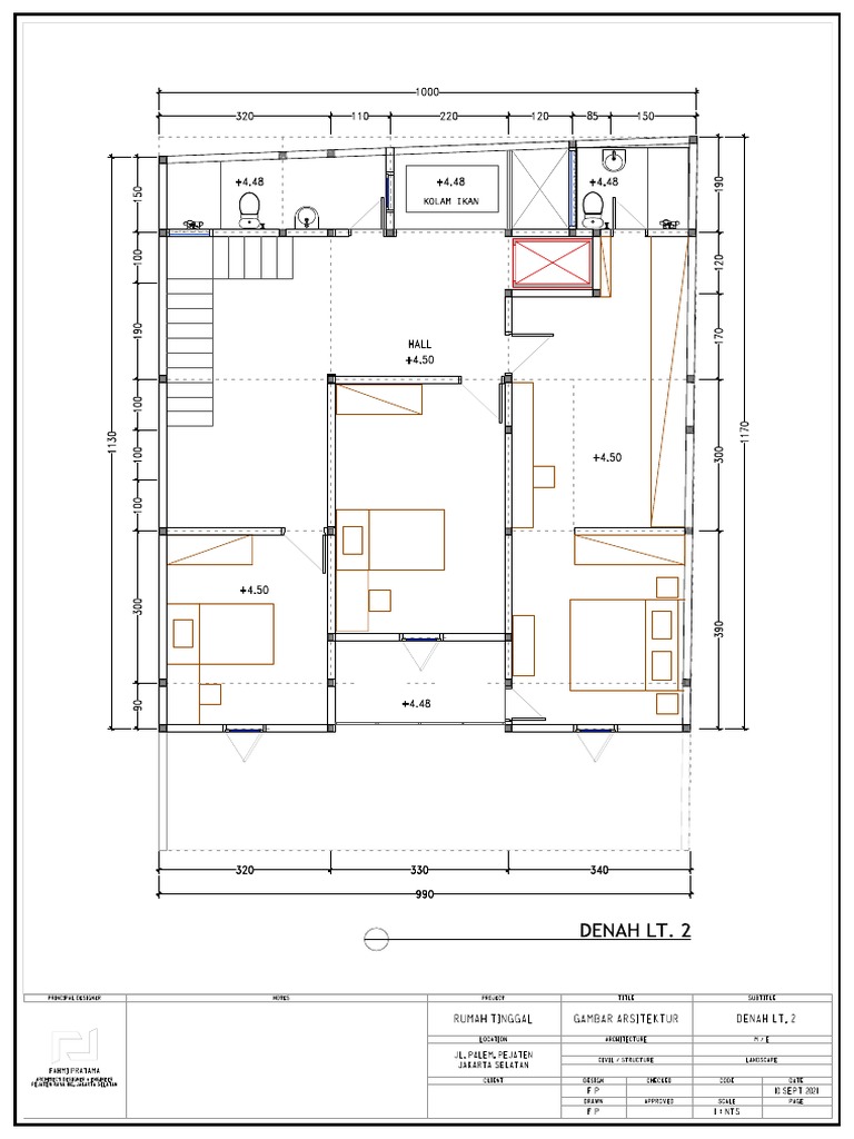 FAHMI - Rumah Palem 100921 03 Denah LT 2 REV | PDF