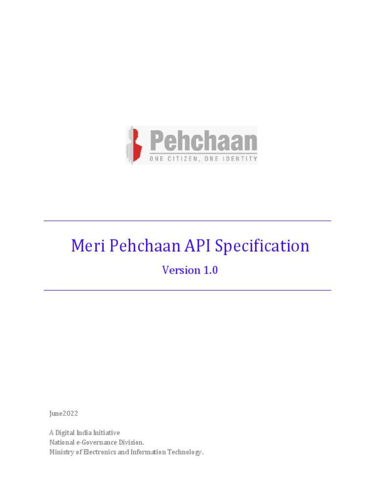 Meri - Pehchaan API - Specification | PDF | Hypertext Transfer Protocol | Uniform Resource ...