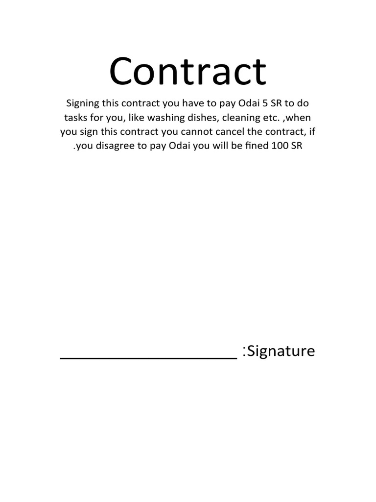 Contract | PDF