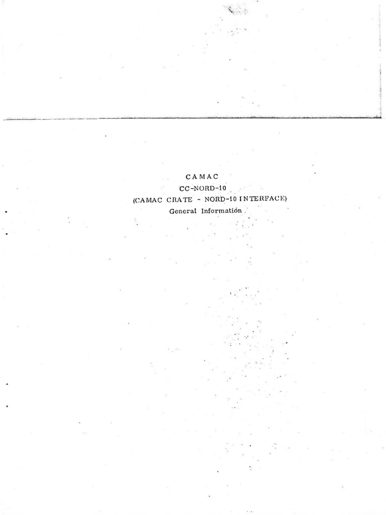 ND-12.007.01 CAMAC CC NORD-10 CAMAC Crate NORD-10 Interface General ...
