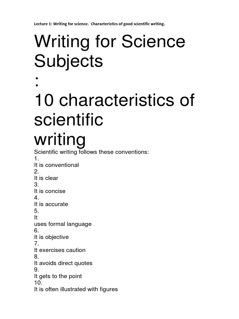 Introduction To Scientific Writing Basics | PDF | Experiment | Science