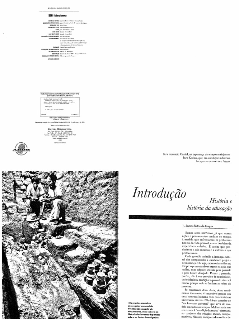 ARANHA, Maria Lúcia de Andrada. Historia e Historia Da Educação | PDF