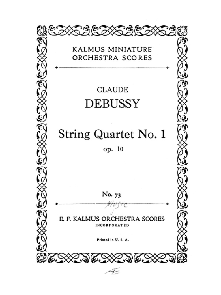 Debussy - String Quartet No.1 | PDF