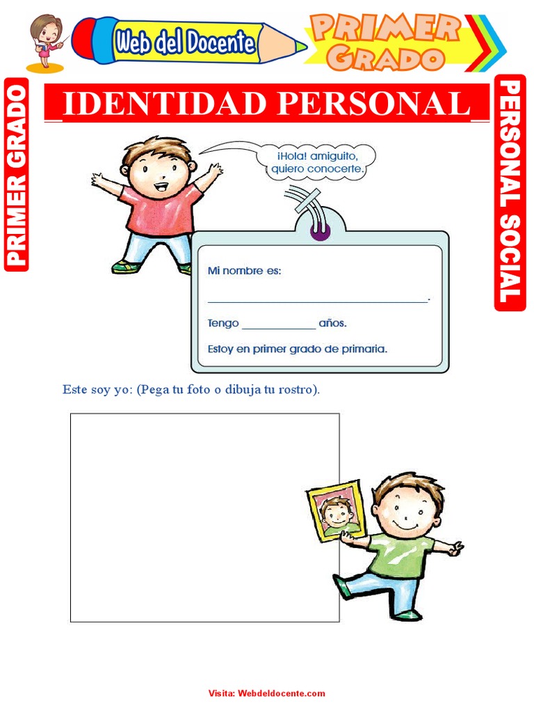 Actividades de Identidad Personal para Niños | PDF