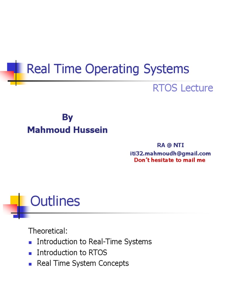 RTOS Course | PDF | Real Time Computing | Scheduling (Computing) RTOS Course | PDF | Real Time Computing | Scheduling (Computing)