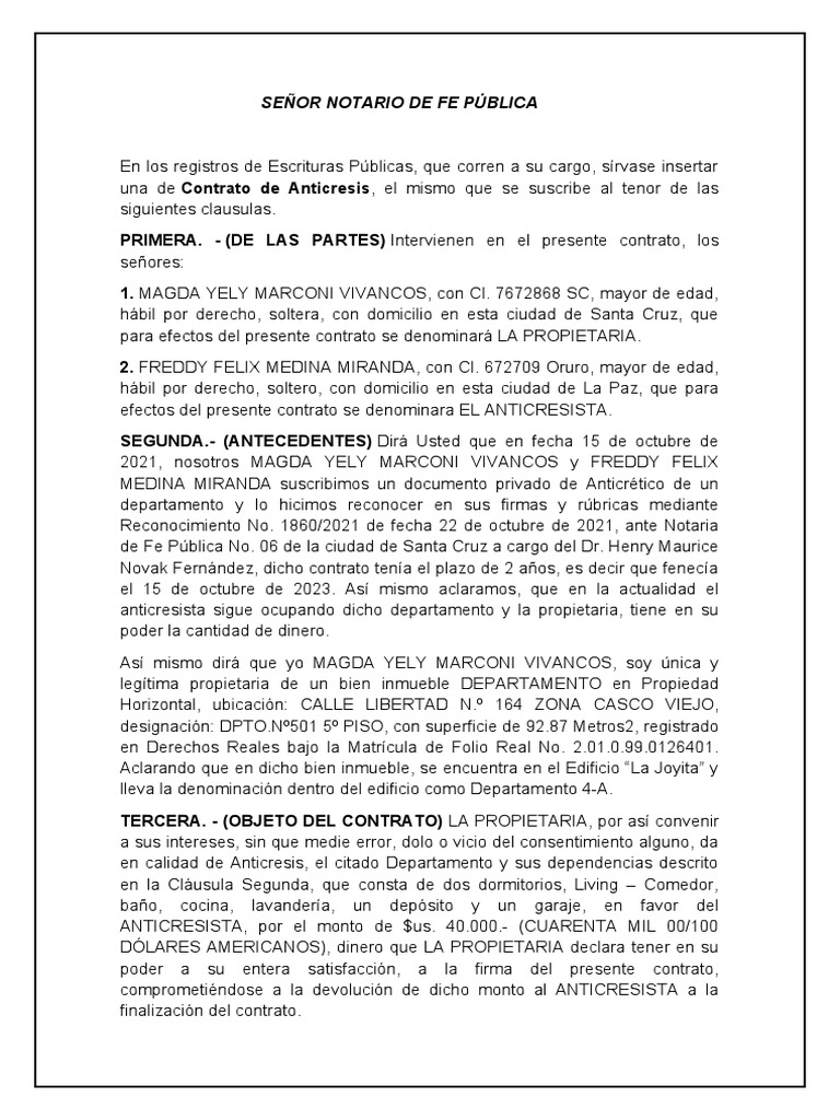 Señor Notario de Fe Pública | PDF | Ley común | Justicia